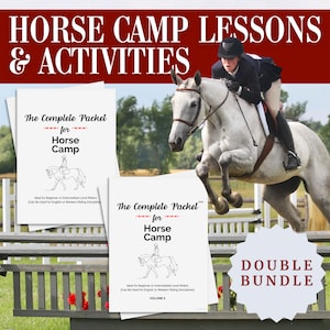 DOUBLE BUNDLE Horse Camp Lessons and Activities Packet | Horseback ...