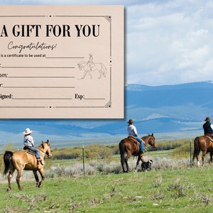 Horseback Riding Gift Certificate | Horse Lessons Gift Voucher ...