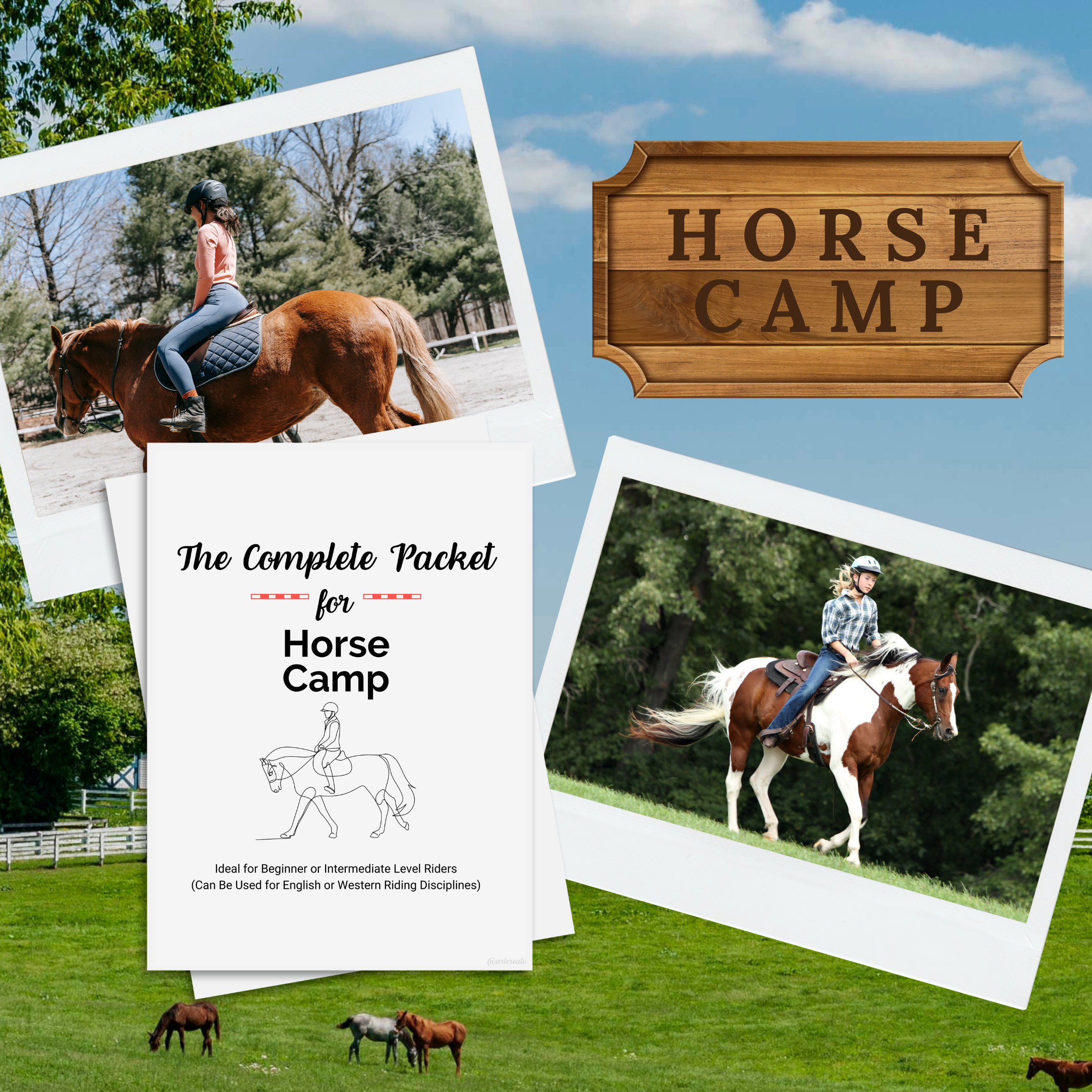 Complete Horse Camp Lessons and Activities Packet | Horseback Riding ...