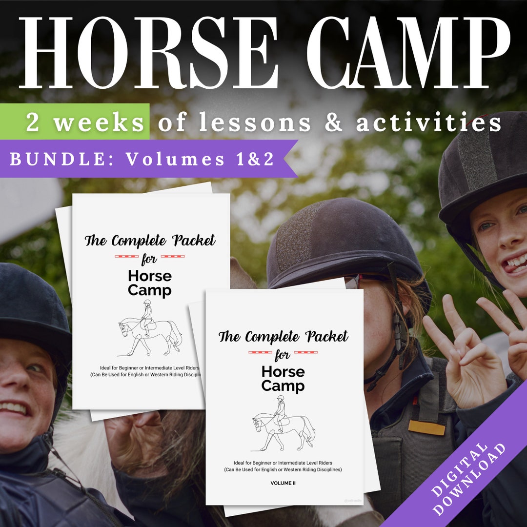DOUBLE BUNDLE Horse Camp Lessons and Activities Packet | Horseback ...