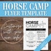 Horse Camp Flyer Template Canva Flyer Template Summer Camp Flyer ...
