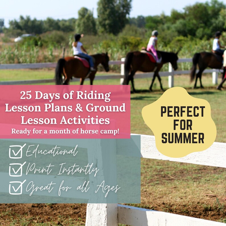 Horse Camp Worksheet Bundle | Horseback Riding Lesson Plans & Rain Day Activities | Horse ...