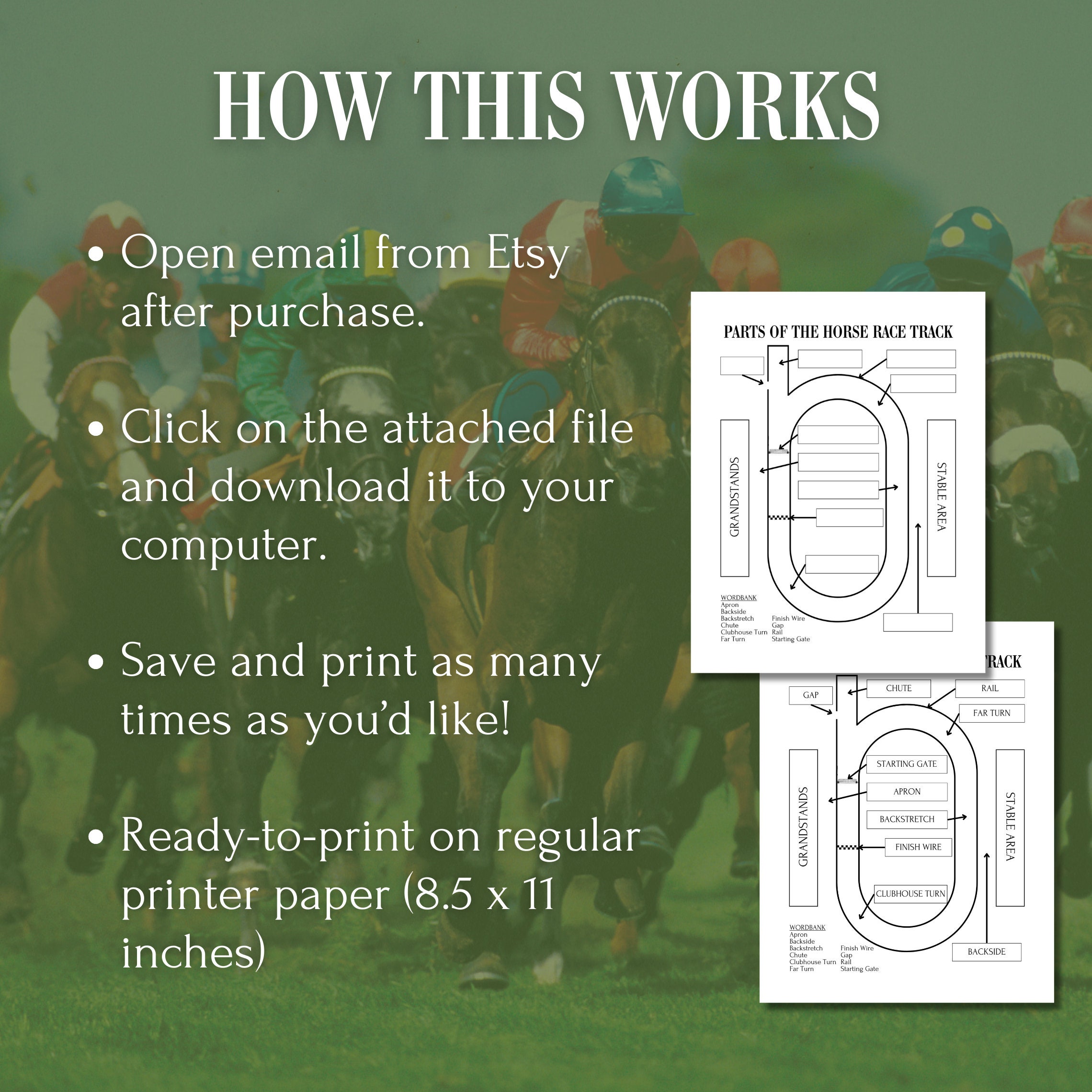 Horse Racing Track Diagram | Label Parts of the Horse Race Track ...