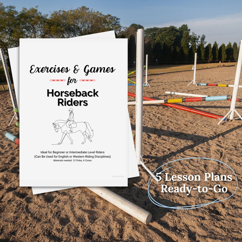 Horse Camp Activity Worksheet | Horseback Riding Lesson Plan | Equestrian Pole Pattern Horse ...