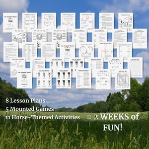 DOUBLE BUNDLE Horse Camp Lessons and Activities Packet | Horseback ...