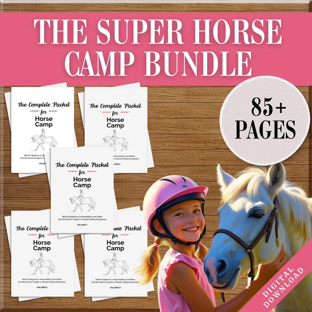 Horse Camp Worksheet Bundle | Horseback Riding Lesson Plans & Rain Day Activities | Horse ...