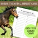 Horse Alphabet Game | Equine Education, Rainy Day Activity (PDF ...