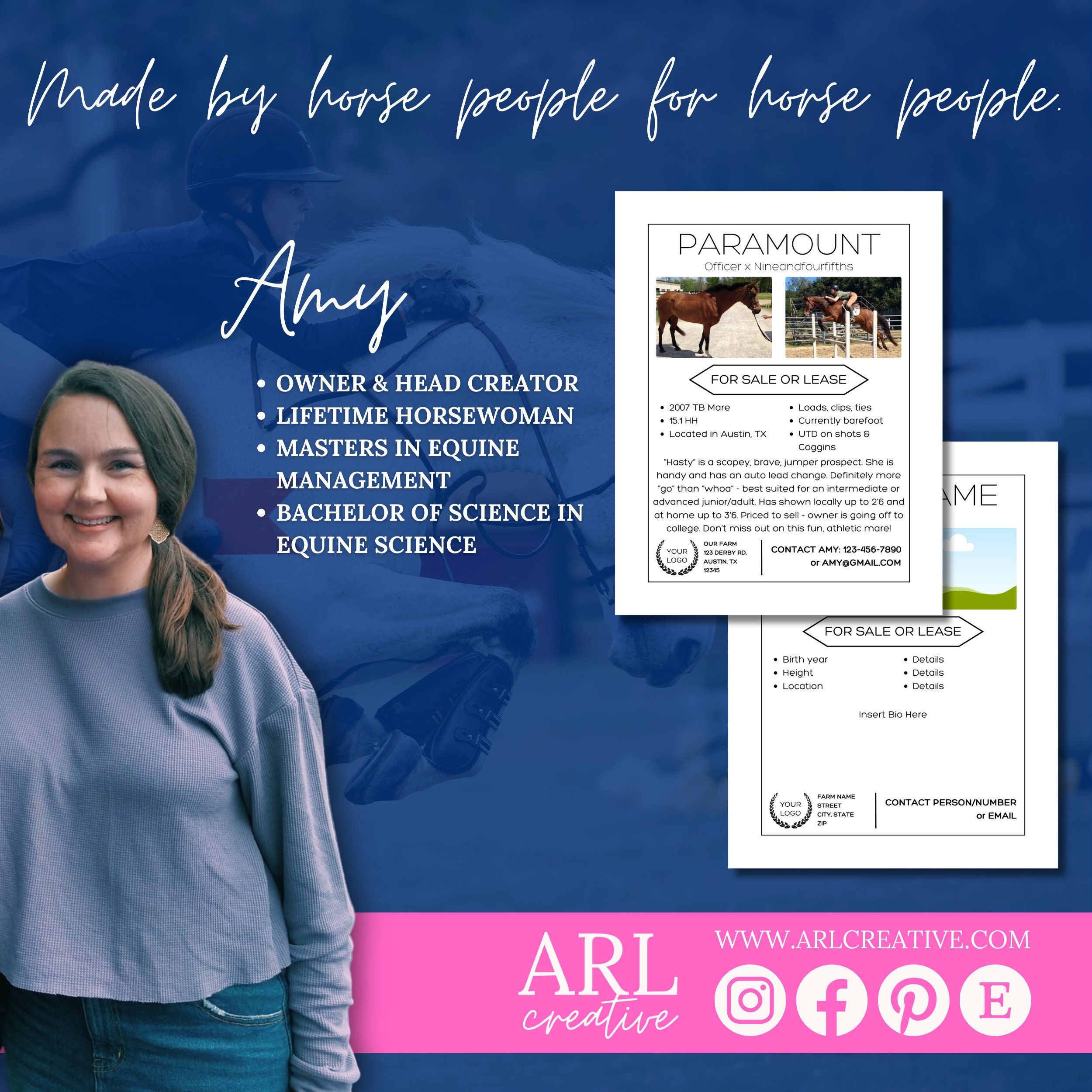 Horse for Sale Flyer | Horse Canva Template | Horse Sale Flyer Template ...