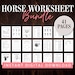 Horse Camp Worksheet Bundle | Horseback Riding Lesson Rain Day Activity ...