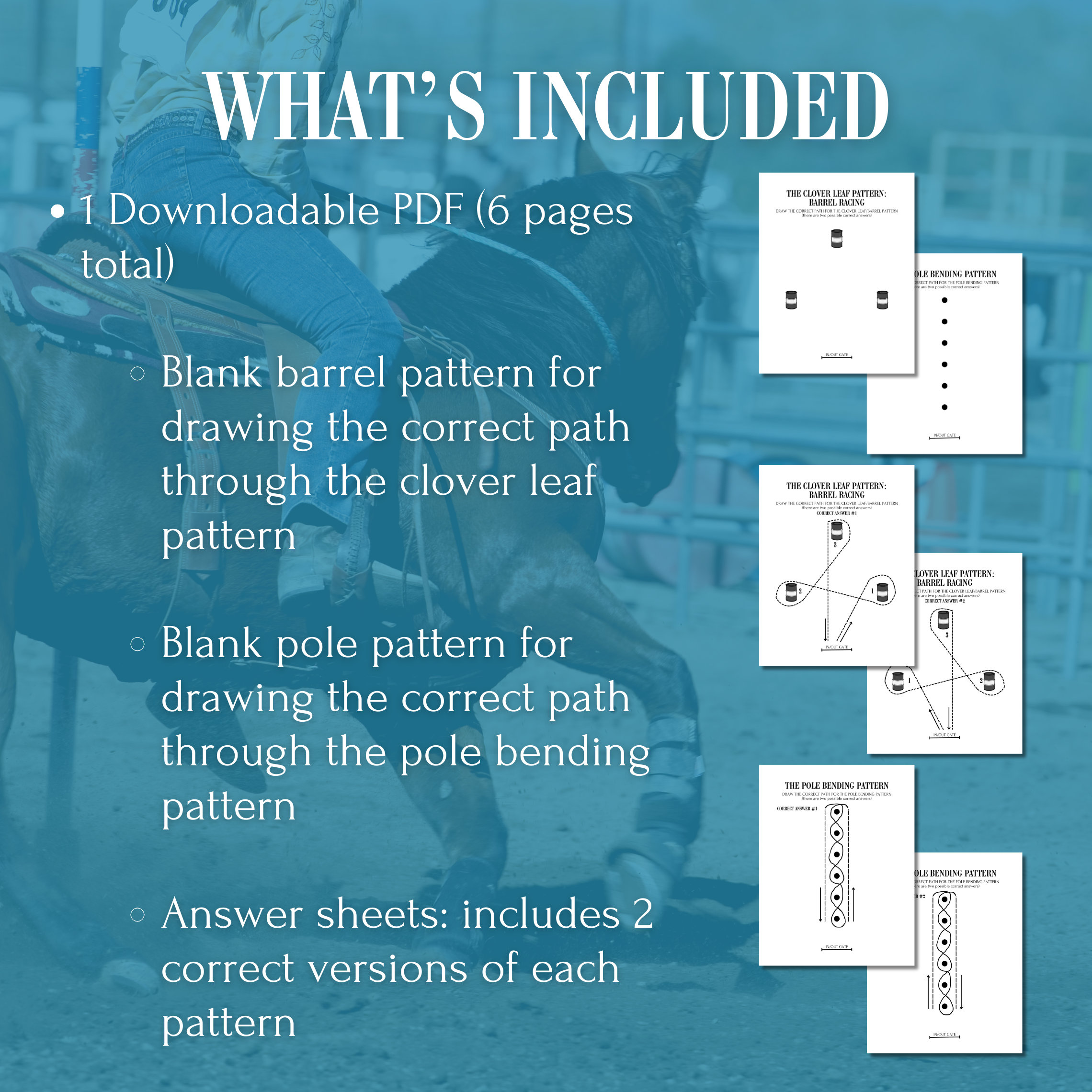 Barrel Racing & Pole Bending Patterns | Clover Leaf Pattern Diagram ...
