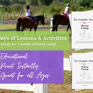 The Complete Horse Camp Lessons & Activities Packet - Double Bundle - Etsy