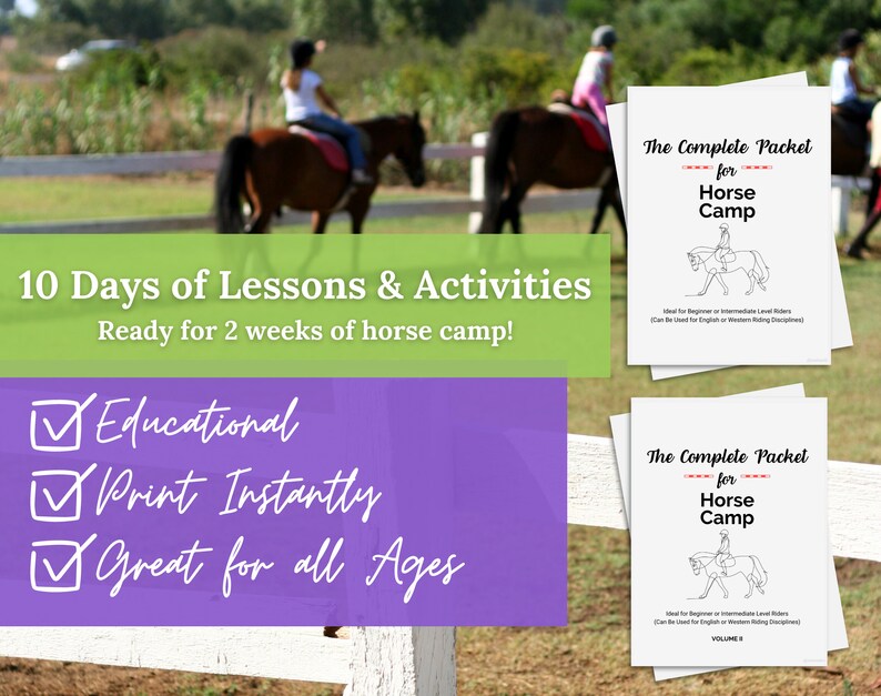 The Complete Horse Camp Lessons & Activities Packet - Double Bundle - Etsy
