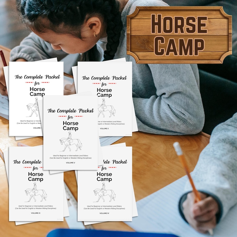 Horse Camp Worksheet Bundle | Horseback Riding Lesson Plans & Rain Day Activities | Horse ...