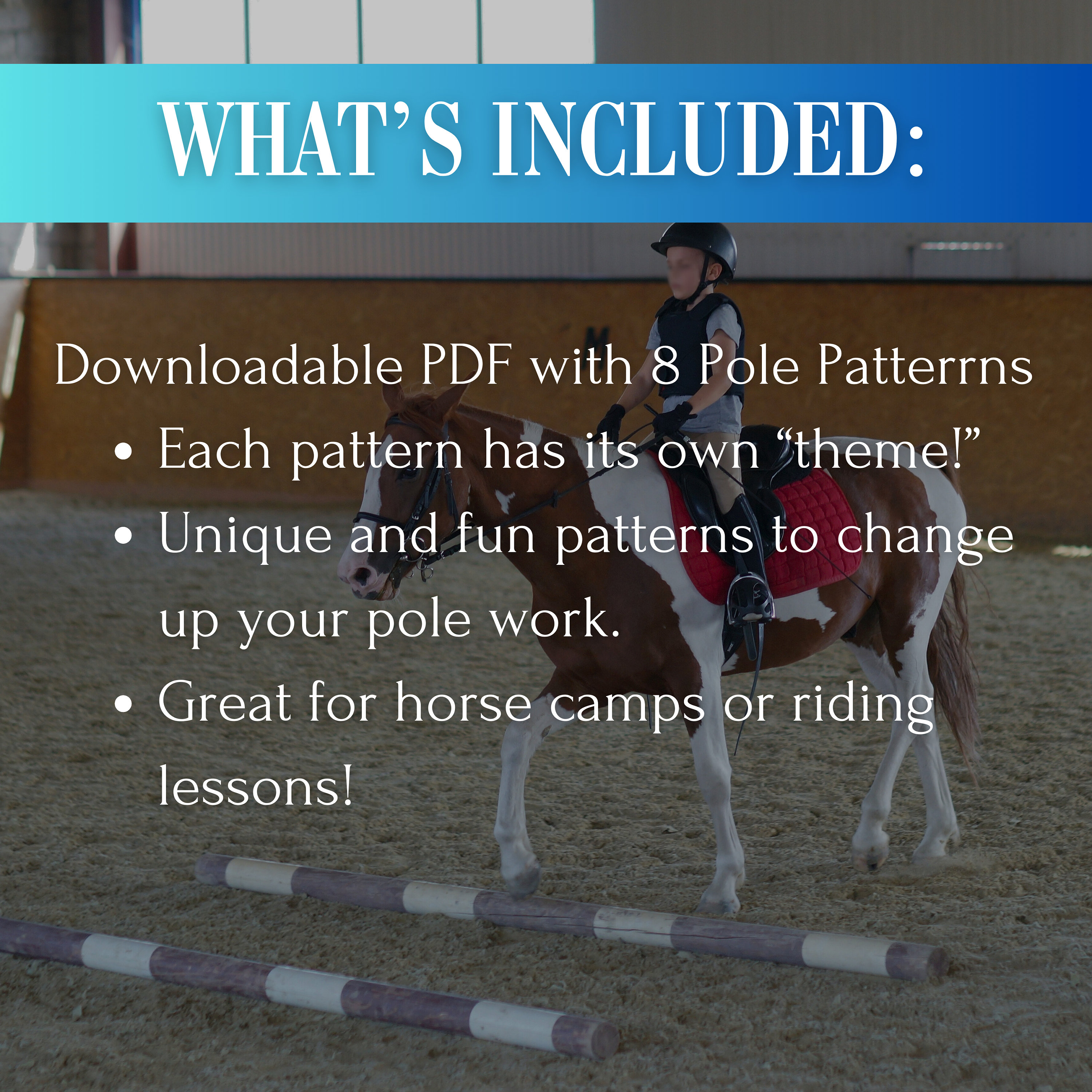 Pole / Cavaletti Patterns for Horseback Riding | Horse Camp Lesson Plan ...