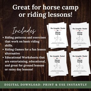 Horse Camp Activity Worksheet | Horseback Riding Lesson Plan ...