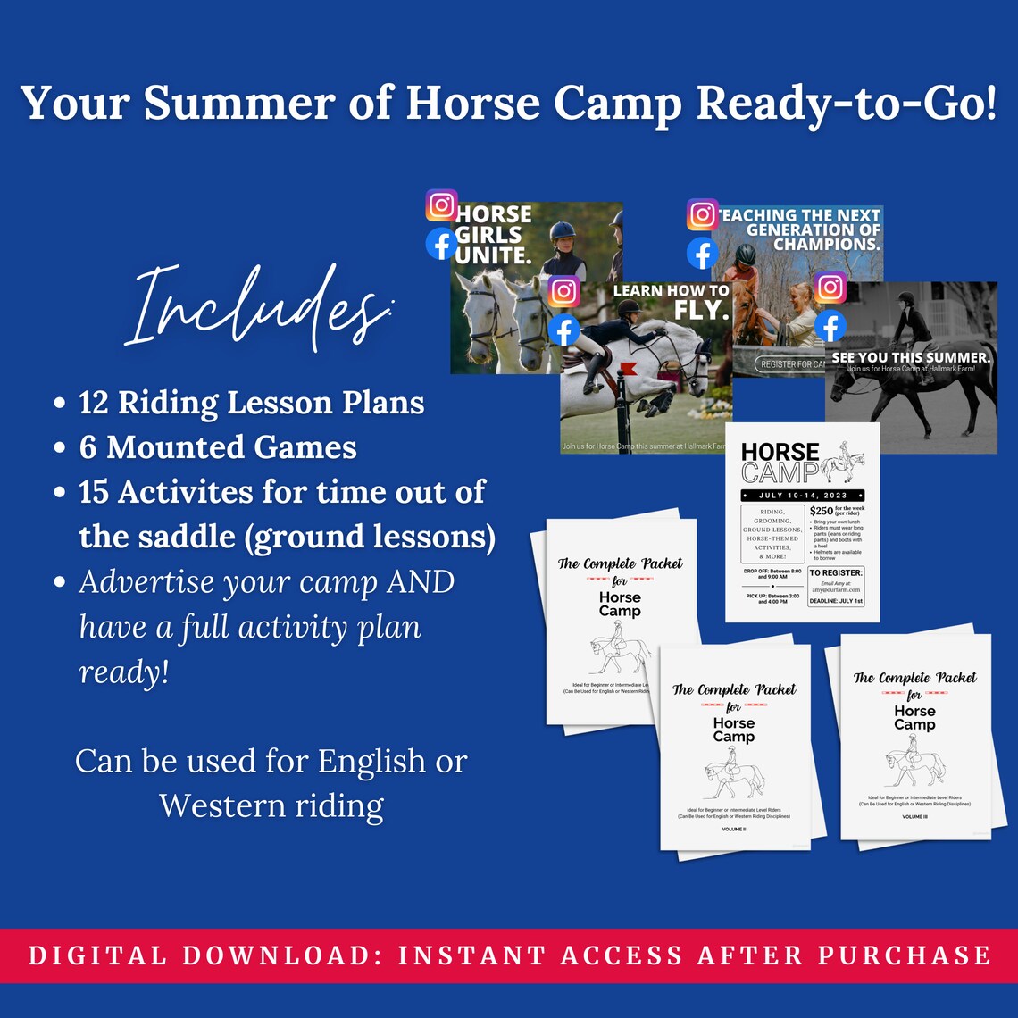 The Ultimate Horse Camp Bundle | Horse Camp Activity Packet | Riding ...