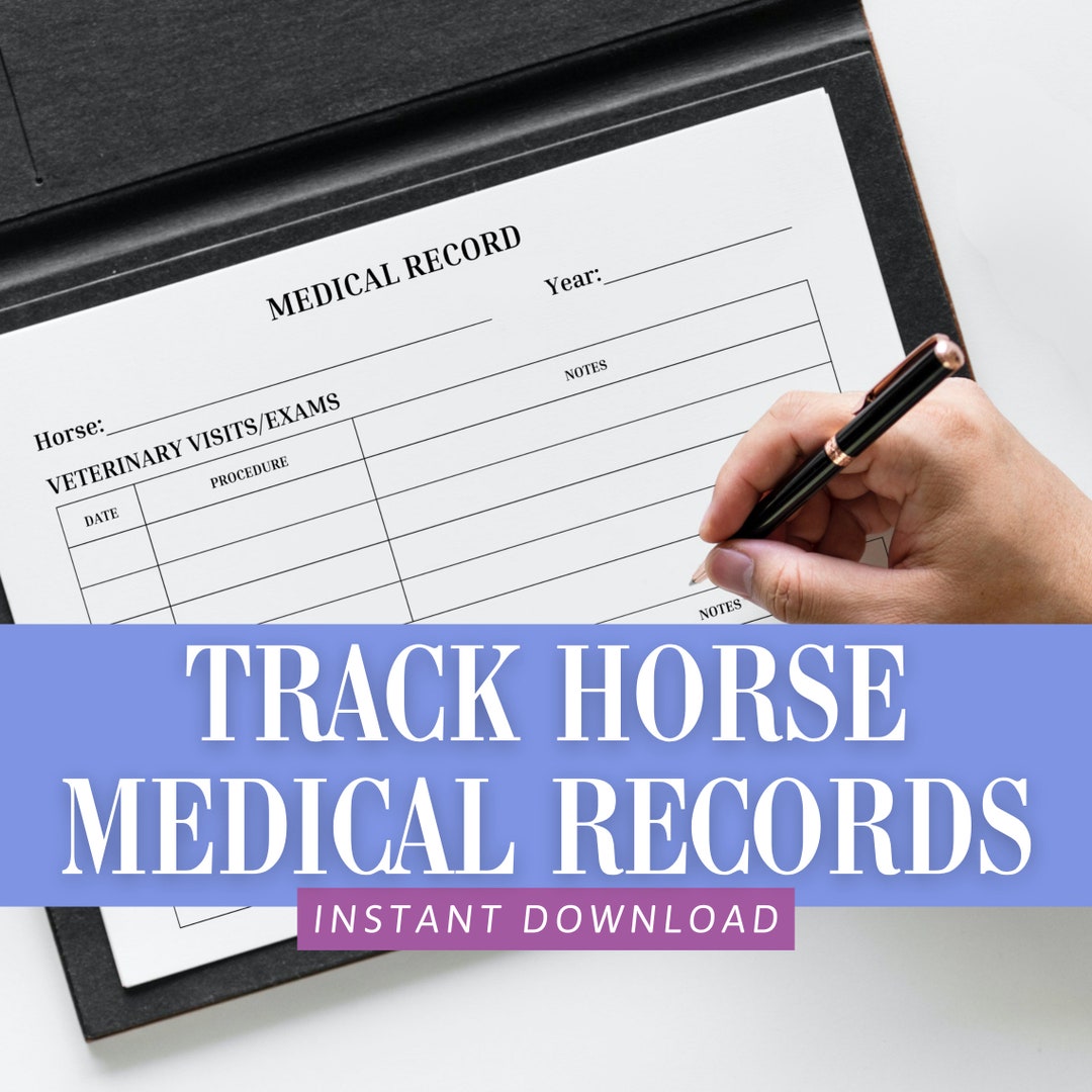 Horse Medical Record Tracking | Equine Veterinary Visit Log ...