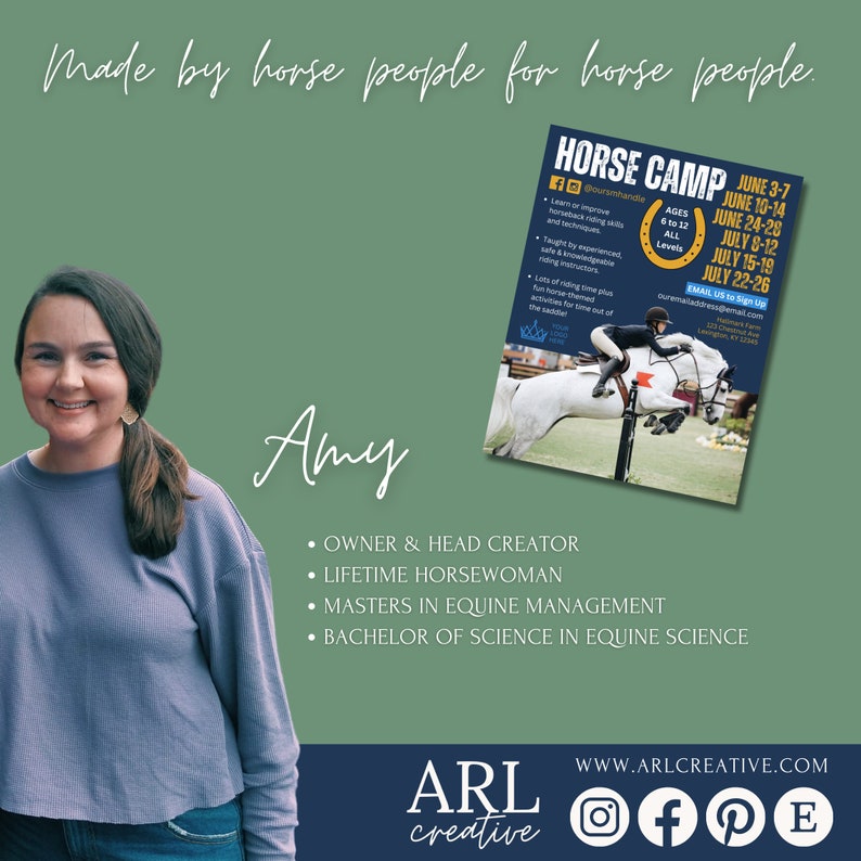 Horse Camp Flyer Template | Canva Flyer Template | Summer Camp Flyer ...