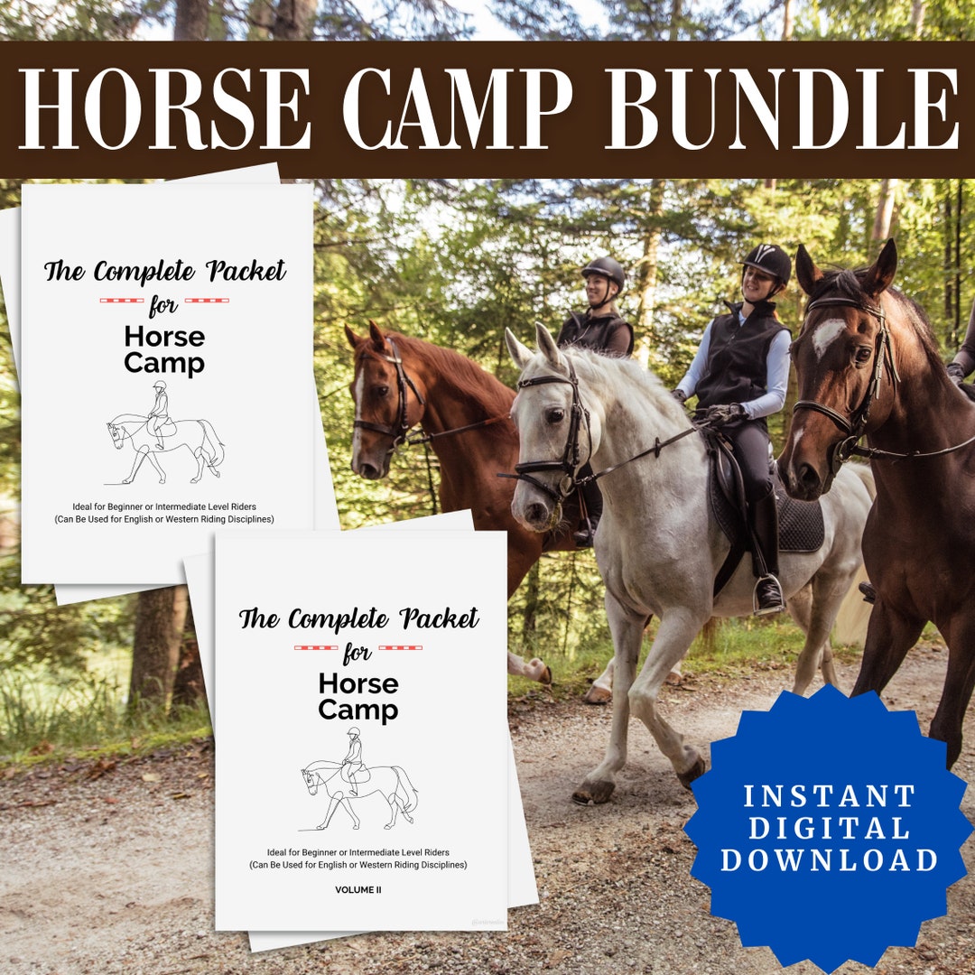 DOUBLE BUNDLE Horse Camp Lessons and Activities Packet | Horseback ...