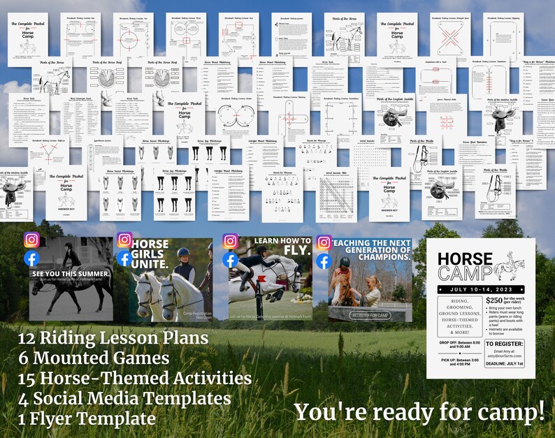 The Ultimate Horse Camp Bundle | Horse Camp Activity Packet | Riding ...