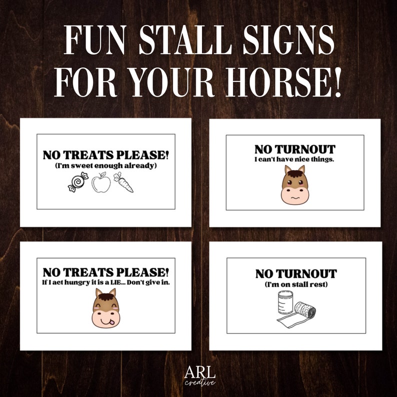 No Treats Horse Stall Sign | Equine Care Note (PDF Download) - Etsy