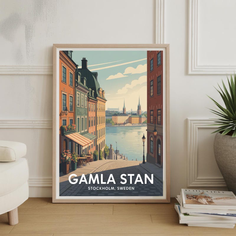 Travel Poster Stockholm - Etsy