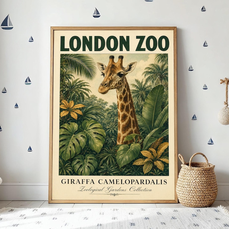 Vintage London Zoo Poster - Etsy