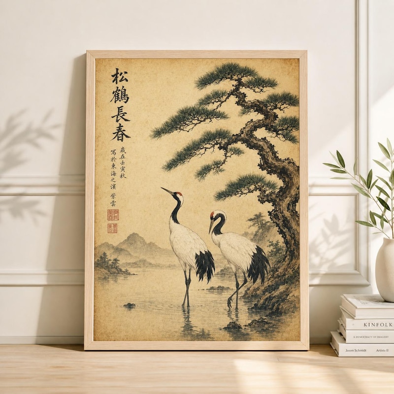 Japanese Crane Posters - Etsy