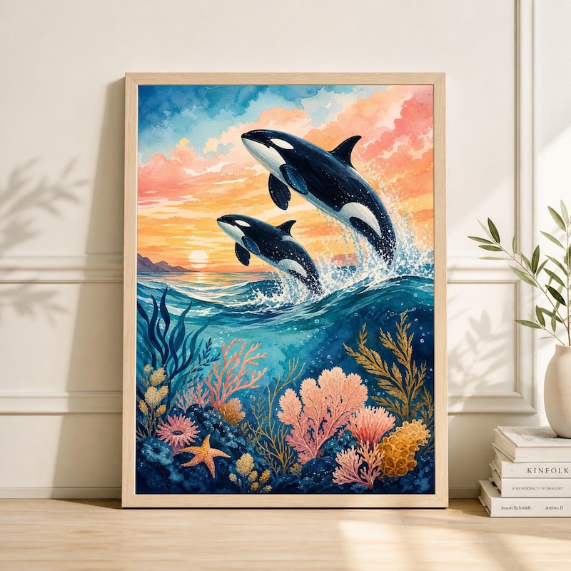 Whale Poster Art Print - Etsy