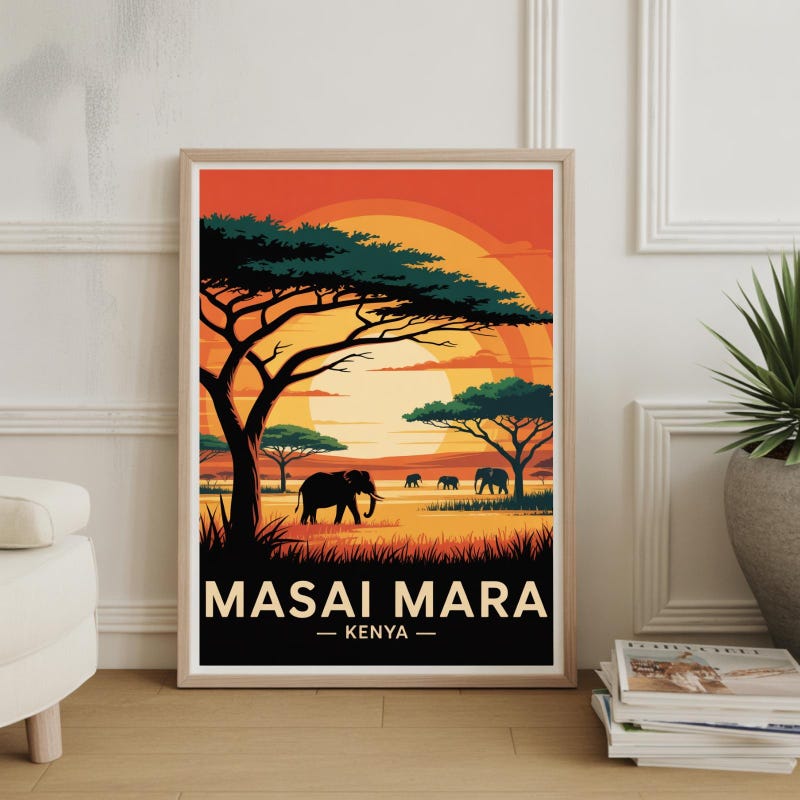 Wildlife Poster Landscape - Etsy