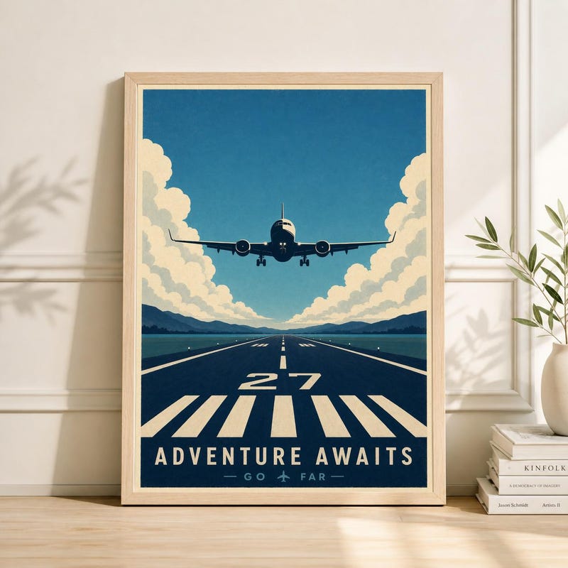 Airplane Takeoff Poster - Etsy