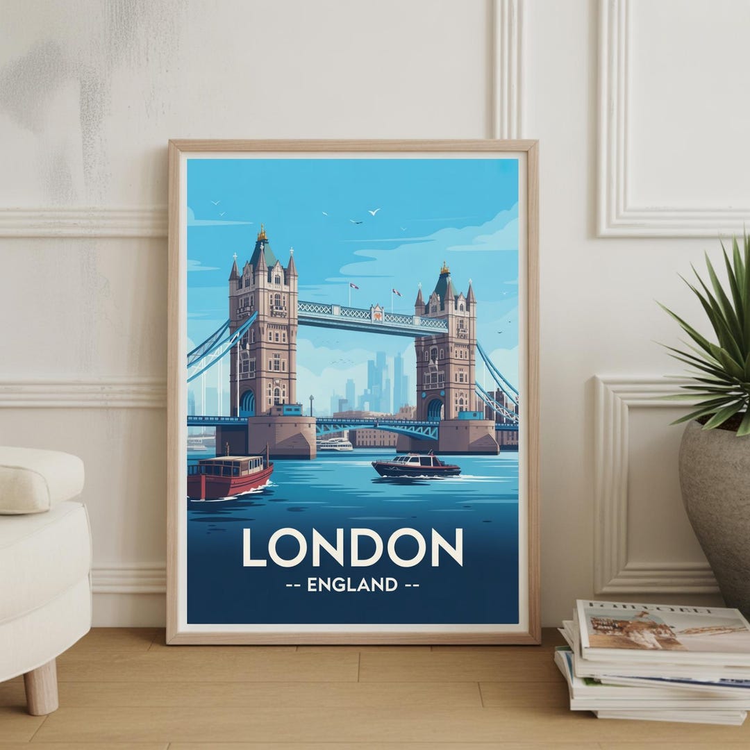 London Skyline Poster: British Cityscape Wall Art - Etsy