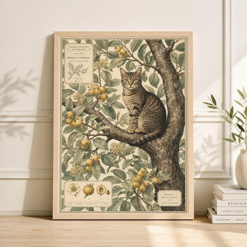 Green Tabby Cat Wall Art - Etsy