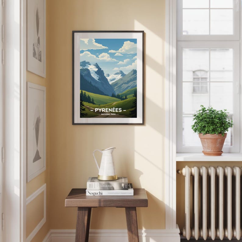 Pyrénées National Park Poster, French Mountain Landscape Wall Art ...