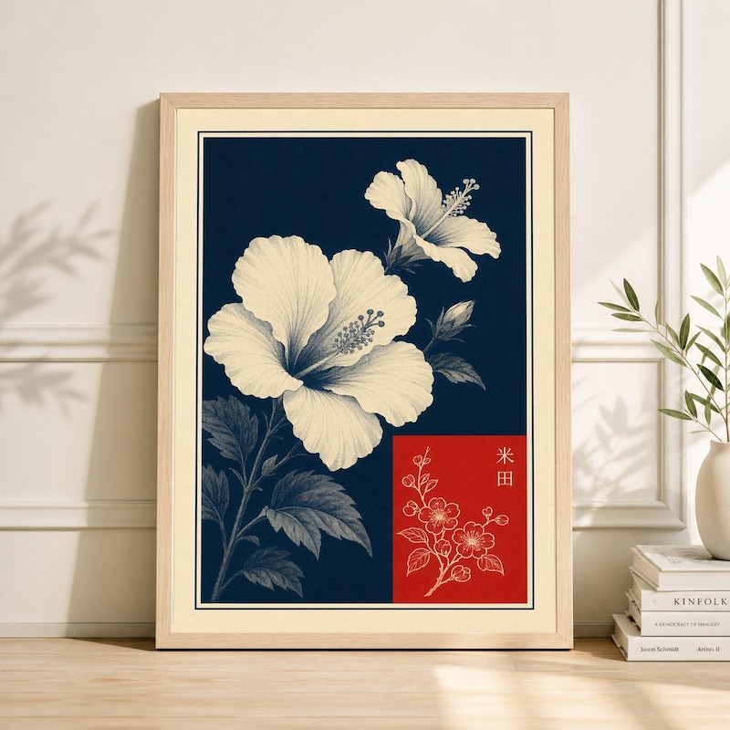 Asian Prints Blue and Red - Etsy