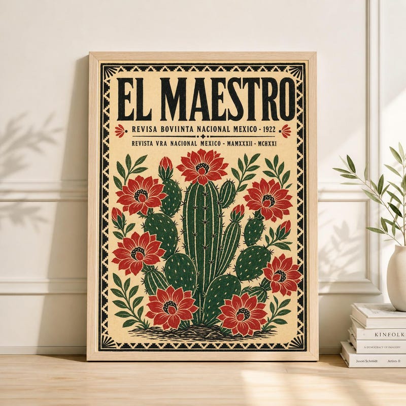 Cactus Poster Art - Etsy