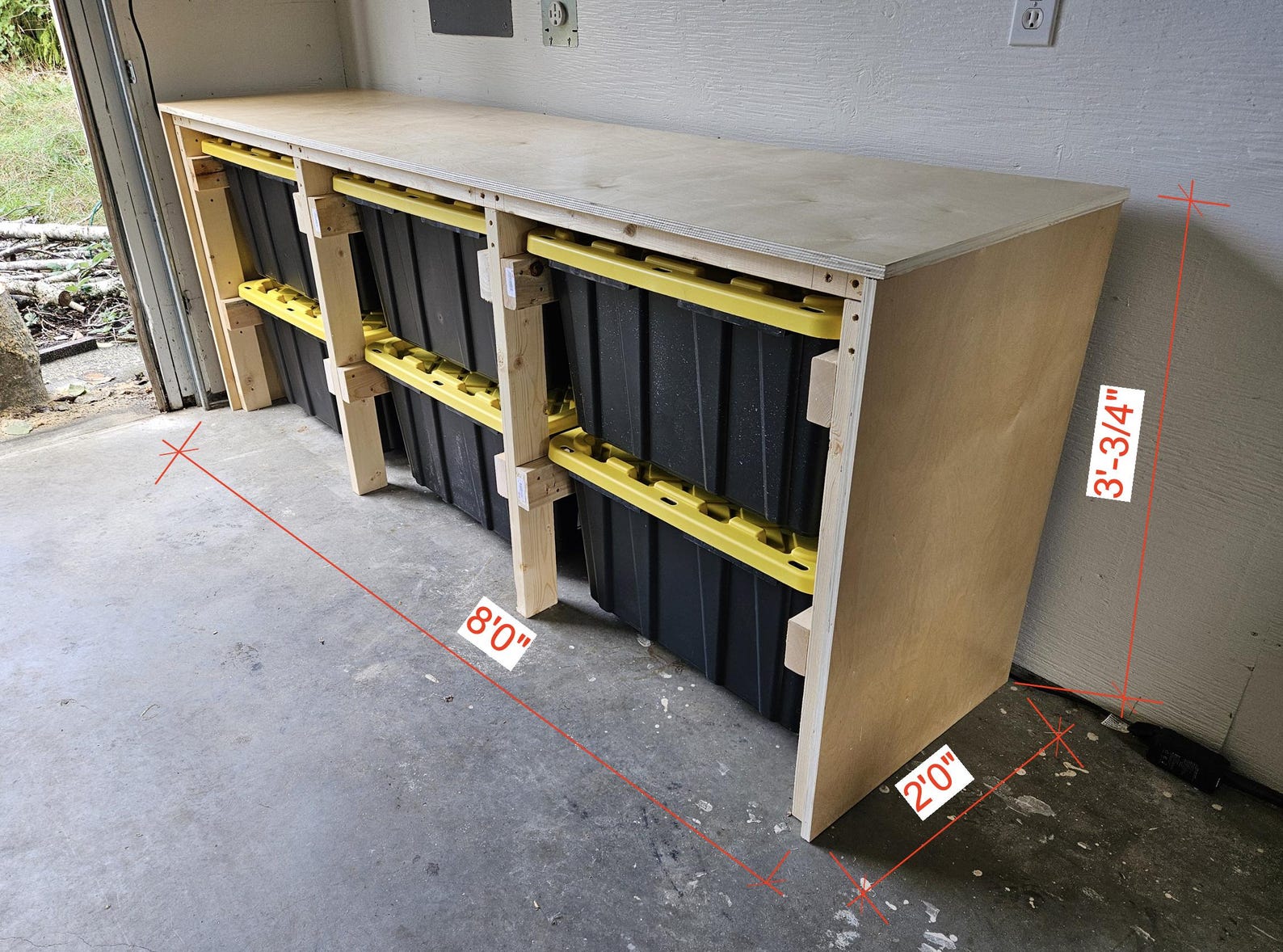 Workbench Plans With Tote Storage – Easy to Build - Step by Step Plans ...