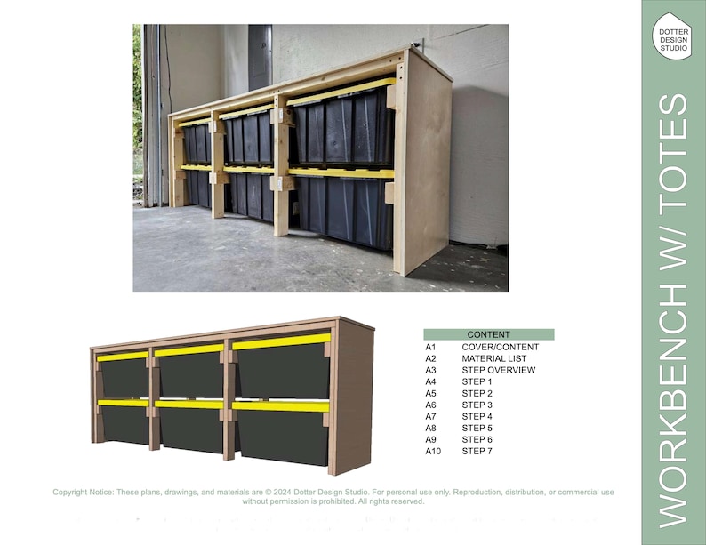 Workbench Plans With Tote Storage – Easy to Build - Step by Step Plans ...