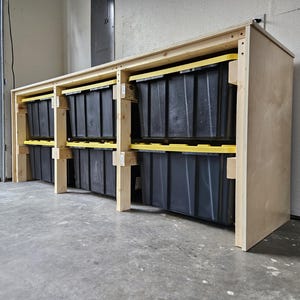 Workbench Plans With Tote Storage – Easy to Build - Step by Step Plans ...