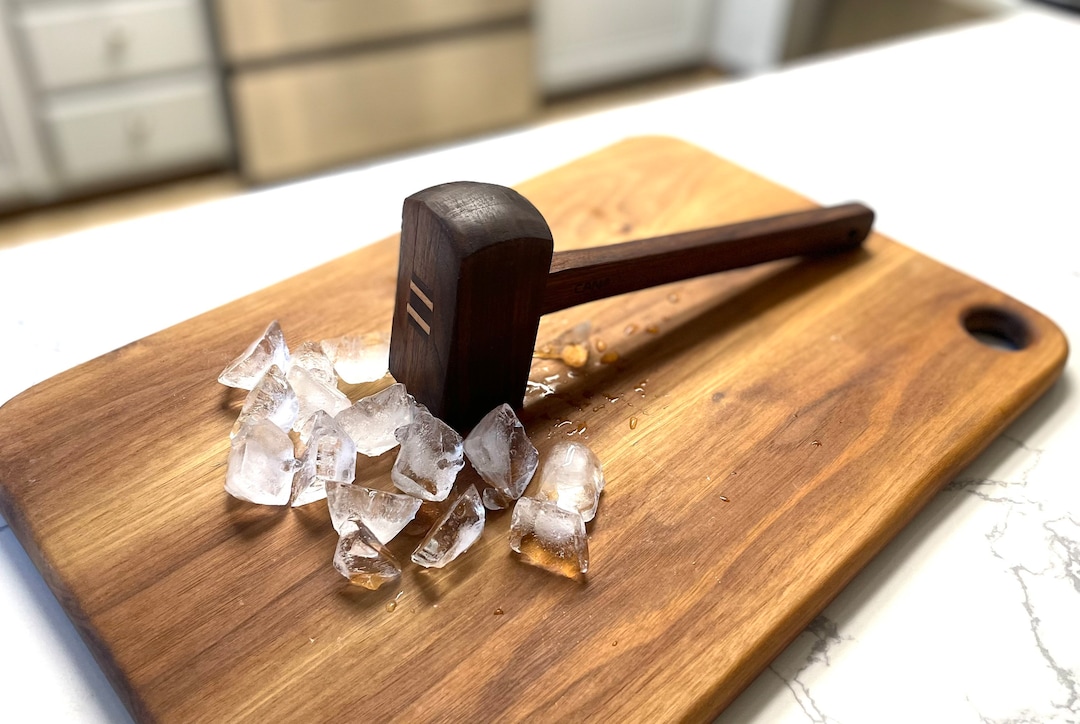 Handmade Walnut Ice Mallet: Barware Ice Crusher - Etsy