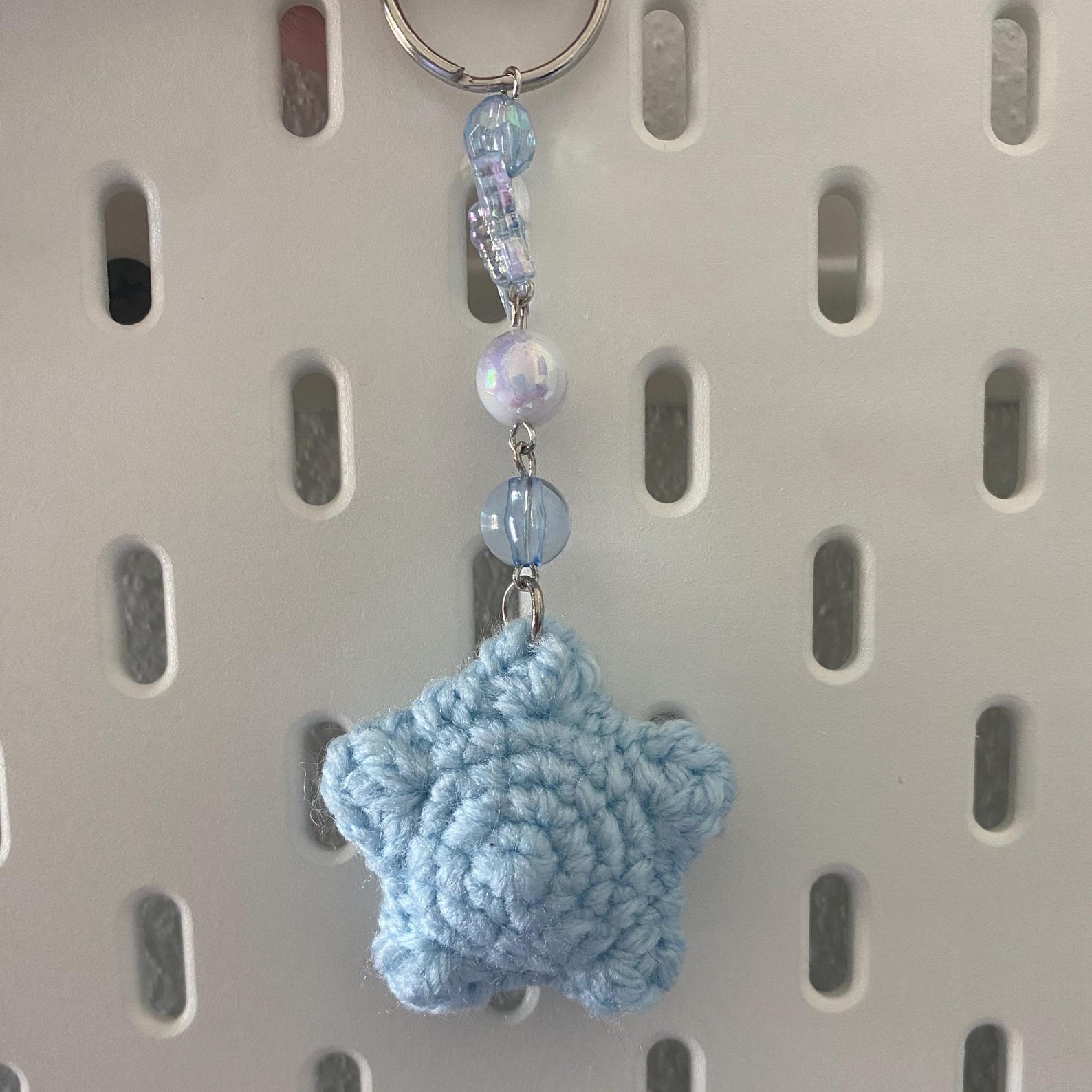 Crochet Star Keychain - Random Beads - Keychains for Bags, Purses ...