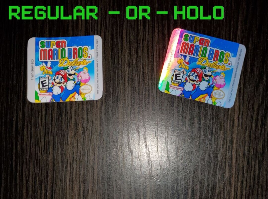 Super Mario Deluxe Gameboy Color Replacement Label Gloss or - Etsy
