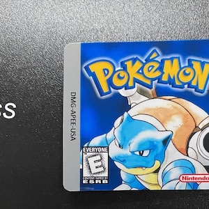 Pokemon Blue Gameboy Replacement Label Gloss or Holo - Etsy