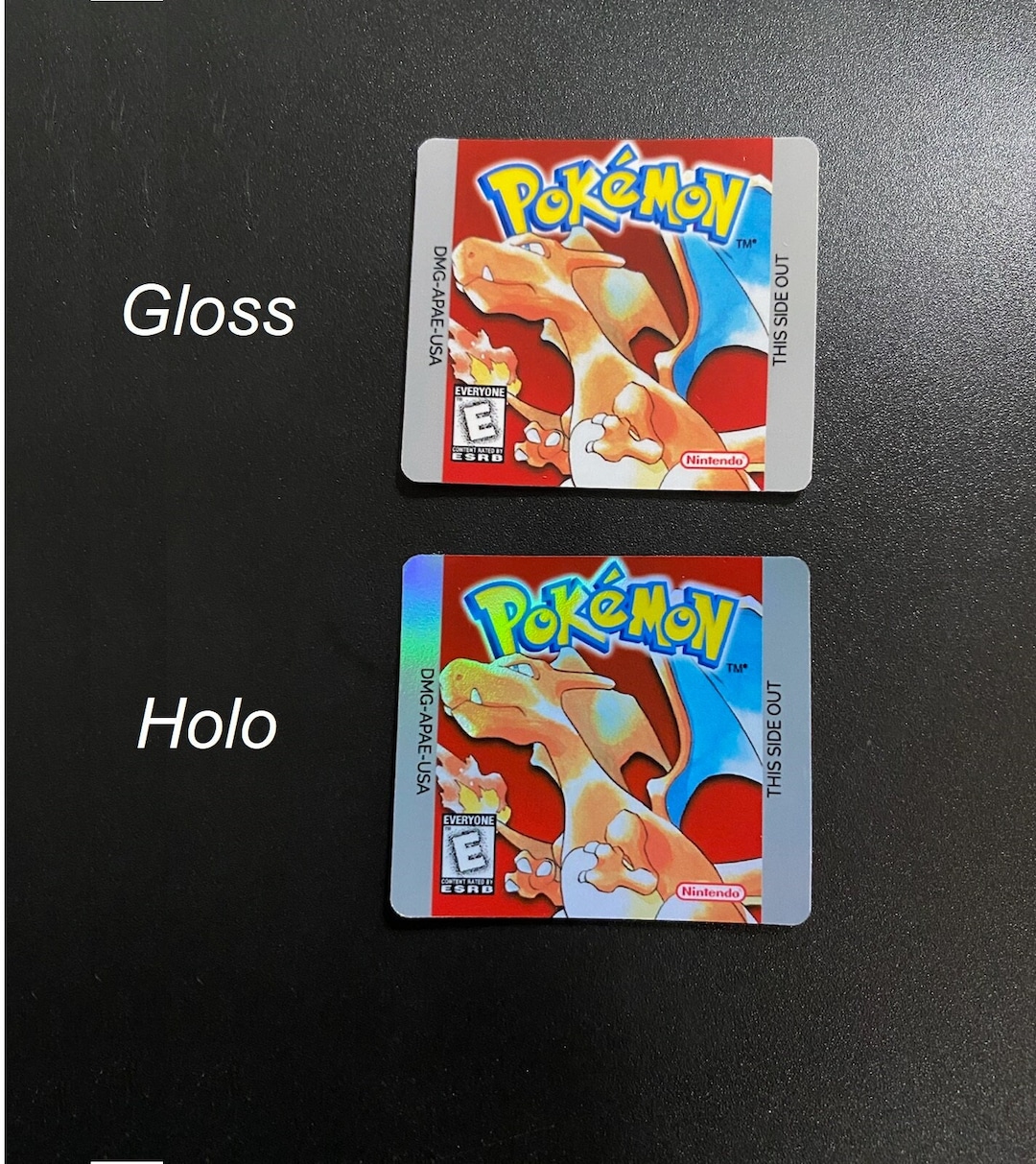 Pokemon Red Gameboy Replacement Label Gloss or Holo - Etsy