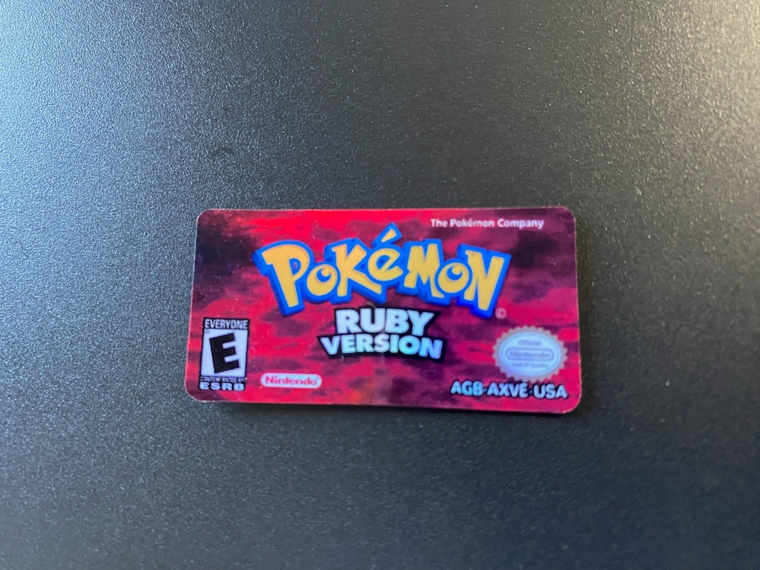 Holographic Pokemon Ruby GBA Replacement Label Gameboy - Etsy