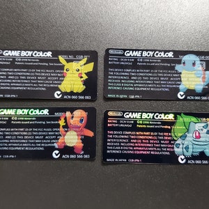 Holographic Pokemon Gameboy Color Back Label Console Deck - Etsy
