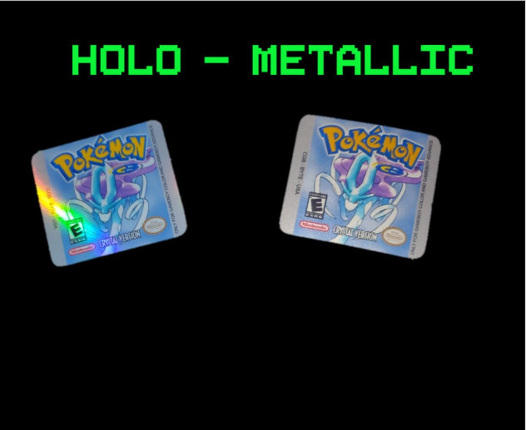 Pokemon Crystal Version Gameboy Replacement Label Precut Decal - Etsy
