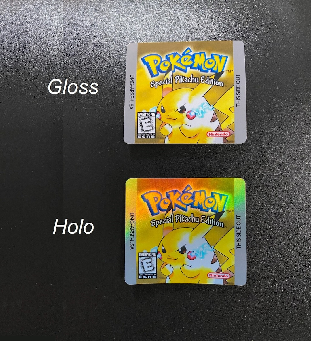 Pokemon Yellow Special Pikachu Edition Gameboy Replacement Label Precut ...