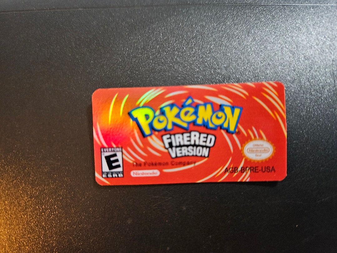 Pokemon Fire Red Holographic GBA Replacement Label Gameboy - Etsy