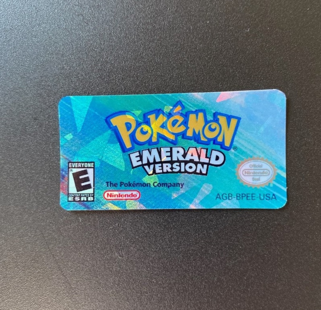 Pokemon Emerald Gem Shard Effect GBA Replacement Label Gameboy - Etsy